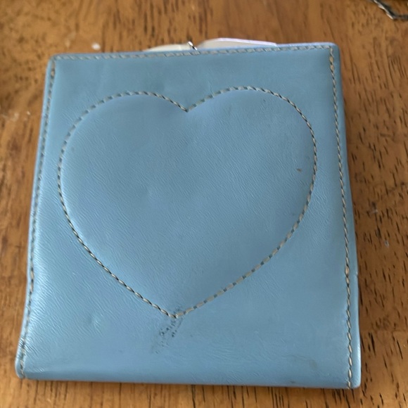 Brighton | Bags | Brighton Blues Purple Leather Heart Flower Credit ...